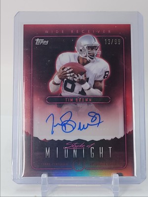 TIM BROWN 2024 TOPPS MIDNIGHT STROKE OF MIDNIGHT TWILIGHT AUTO /99 Q3900 | eBay