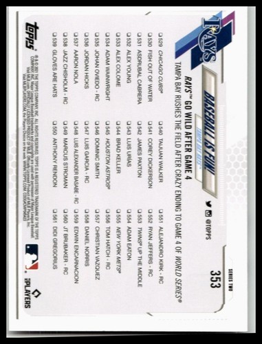 2021 Topps #353 Baseball is Fun! (Brett Phillips /Renfroe/ Willy Adames ...