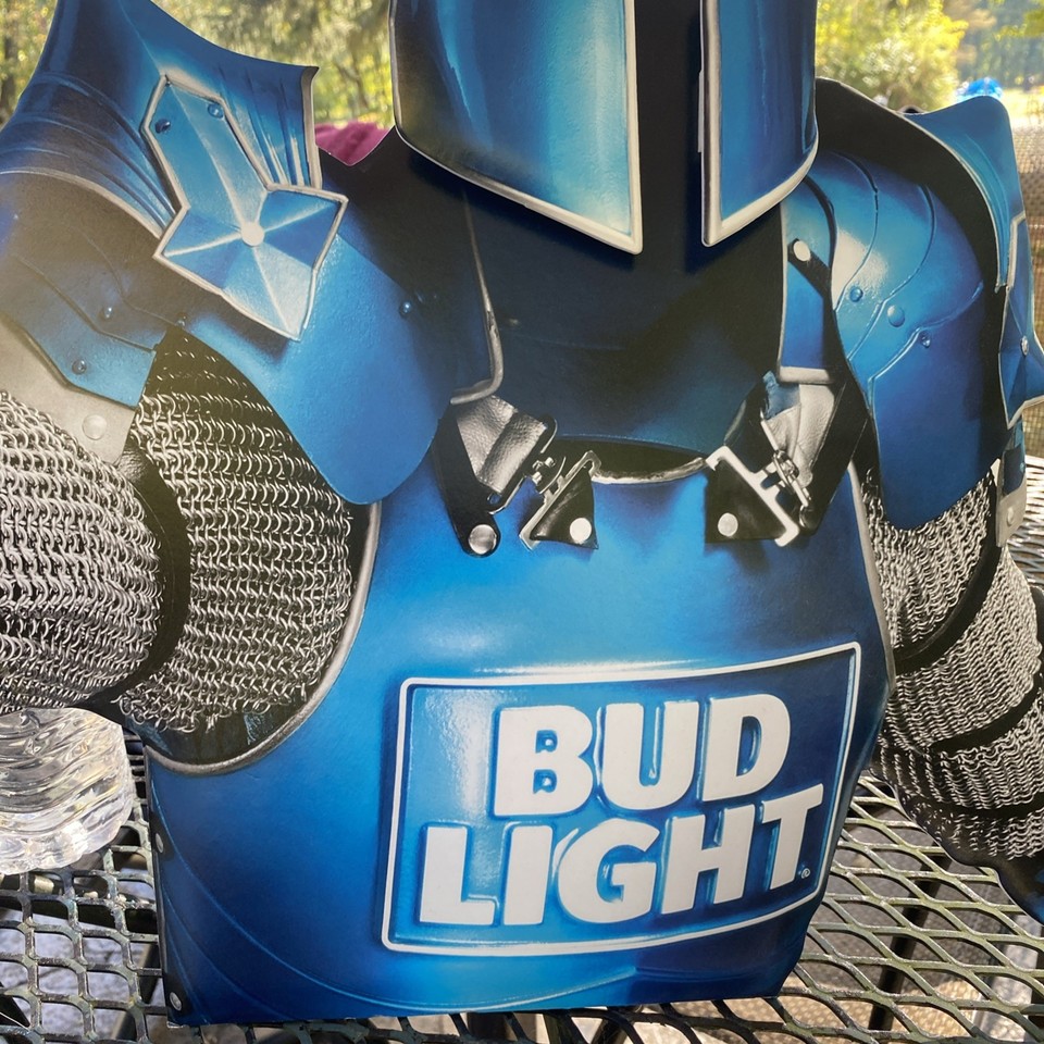 Bud Light Blue Knight Logo Man Cave Sign Wall Display 3-D | eBay