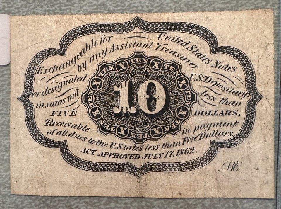 1862 U.S. 10-cent Postage Currency note (First Issue) | eBay