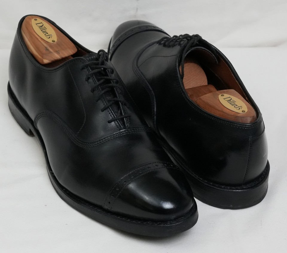 Brooks Brothers Black Cap Toe Mens Shoes 8 ½ D Retail $498 | eBay