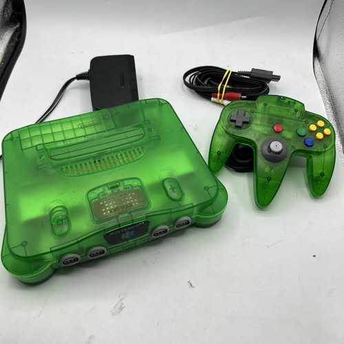 Nintendo 64 N64 Funtastic Jungle Green Console System Authentic Tested ...