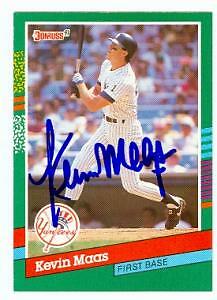 Kevin Maas autographed baseball card (New York Yankees) 1991 Donruss ...