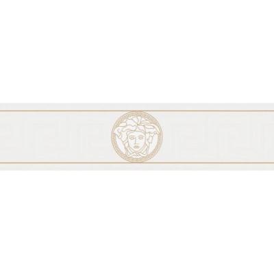 935223 - Versace Greek Medusa Motif White AS Creation Wallpaper Border ...