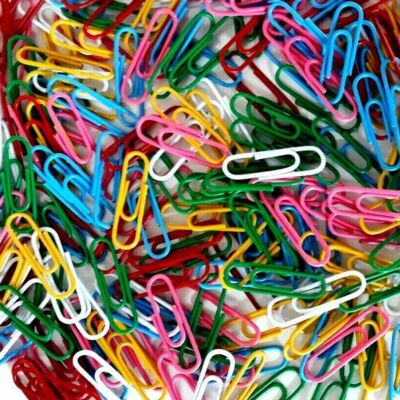 COLOURED PAPER CLIPS 31mm PROFESSIONAL QUALITY METAL FASTENER SHEETS ...