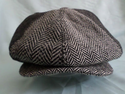 MENS MULTI COLOUR GREY BAKER BOY CAP NEWSBOY PAPERBOY 8-PANEL HAT 1920 ...
