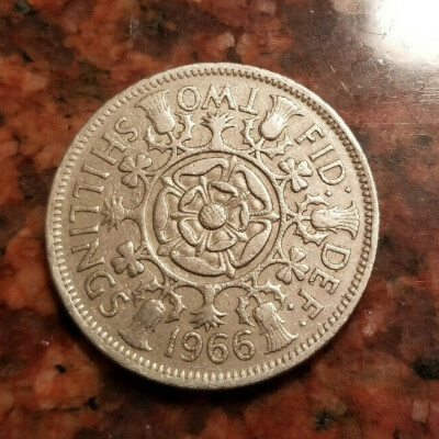 1966 GREAT BRITAIN TWO SHILLINGS COIN - #A2263 | eBay