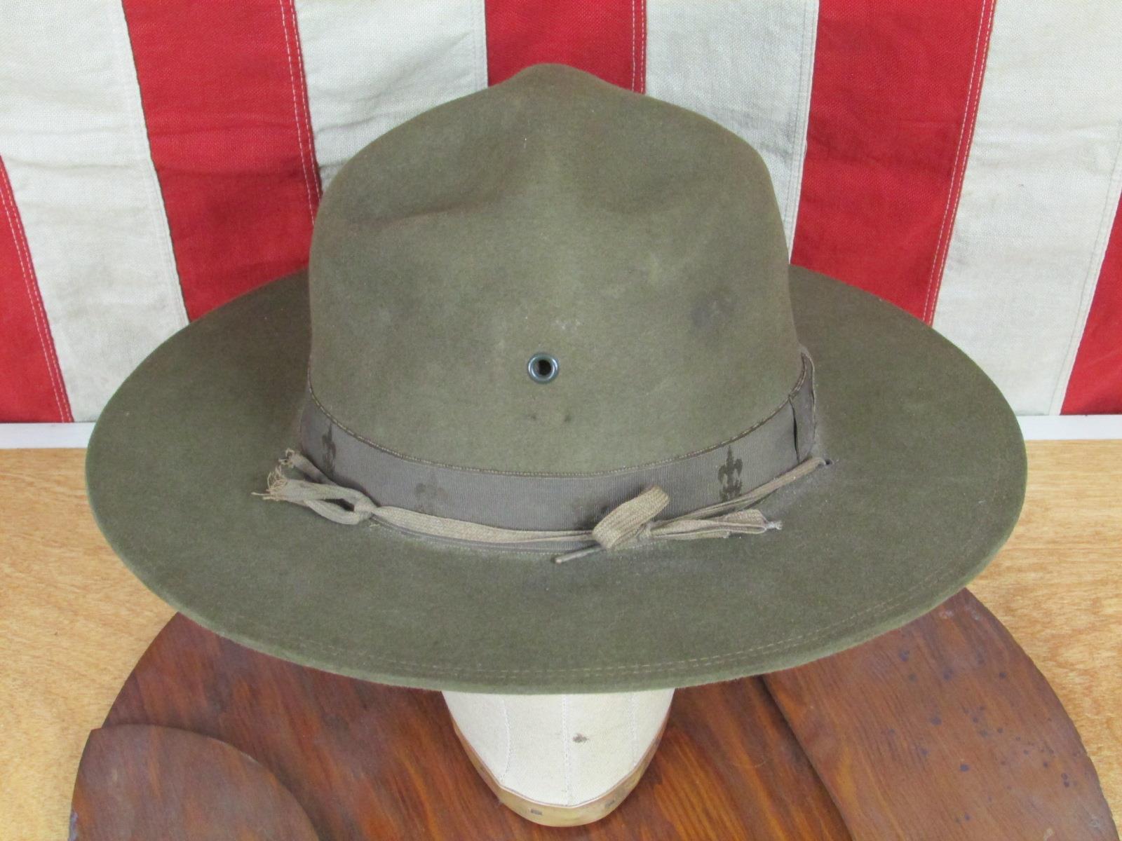 Vintage 1940s Boy Scouts of America Official Scout Master Campaign Hat ...