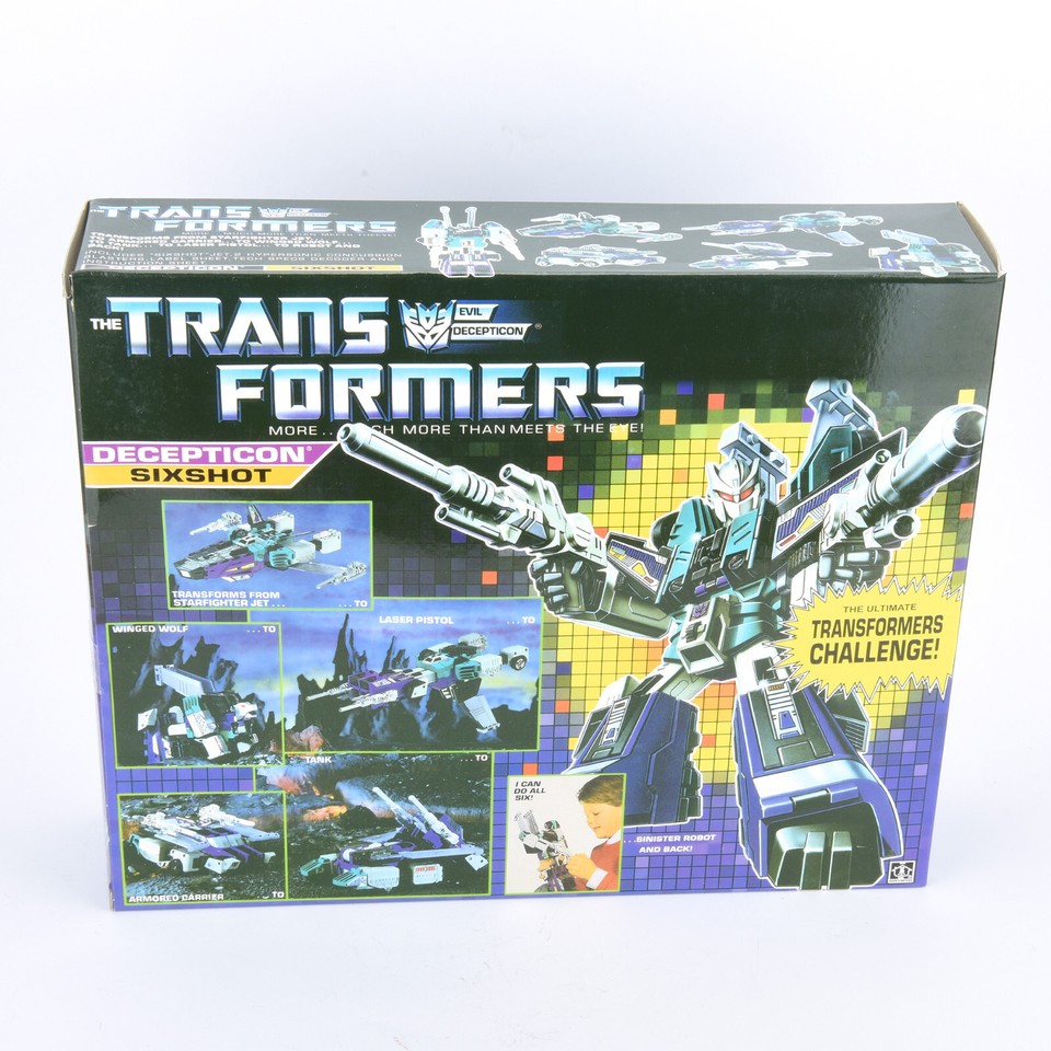 Transformers G1 Decepticon Sixshot Action Figure Transforming Toy ...