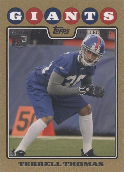 2008 Topps - Terrell Thomas #428 Gold Border /2008 (RC) for sale online ...