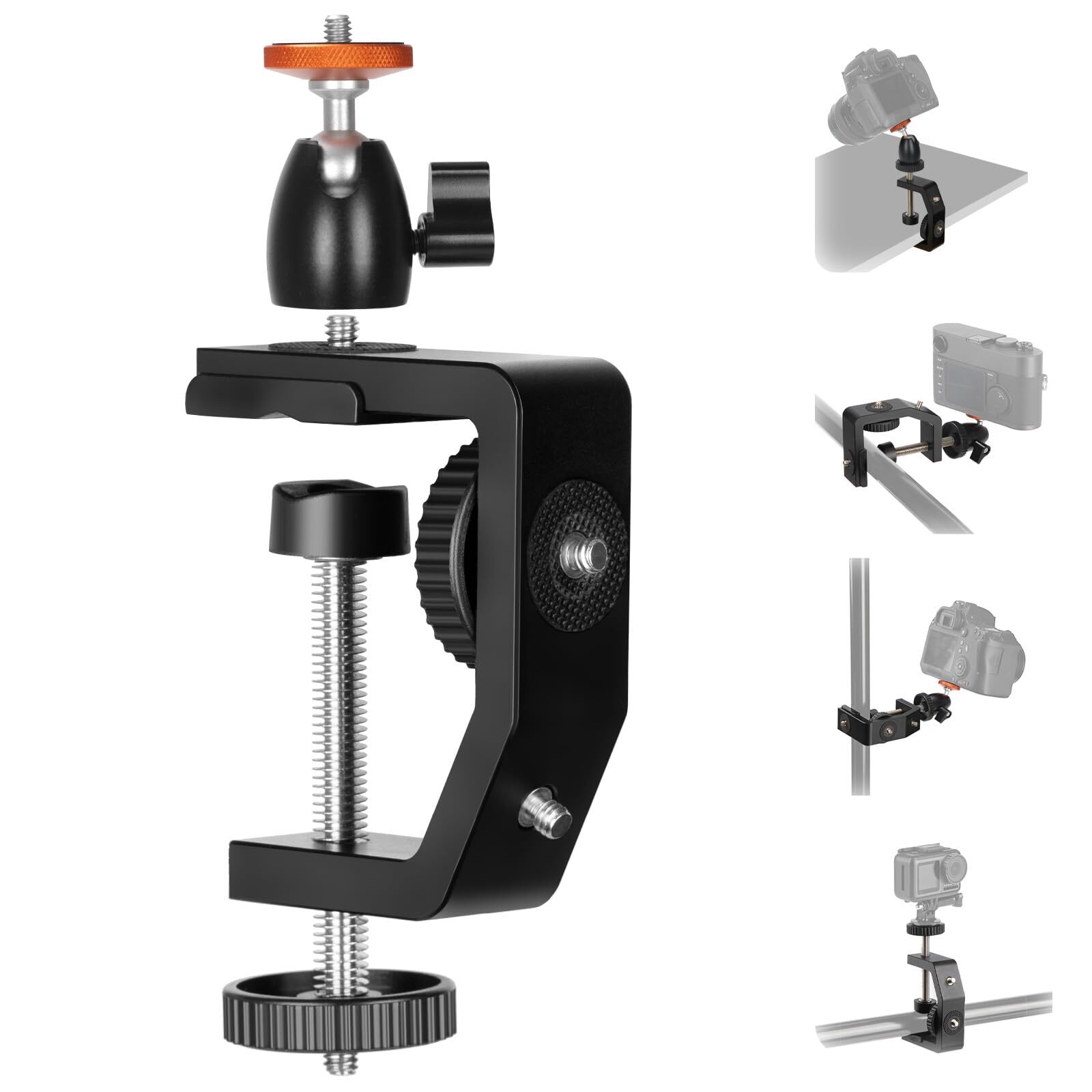 C Clamp Desk Mount - Table Mount C-clamp with Ball Head 4X Universal 1/ ...