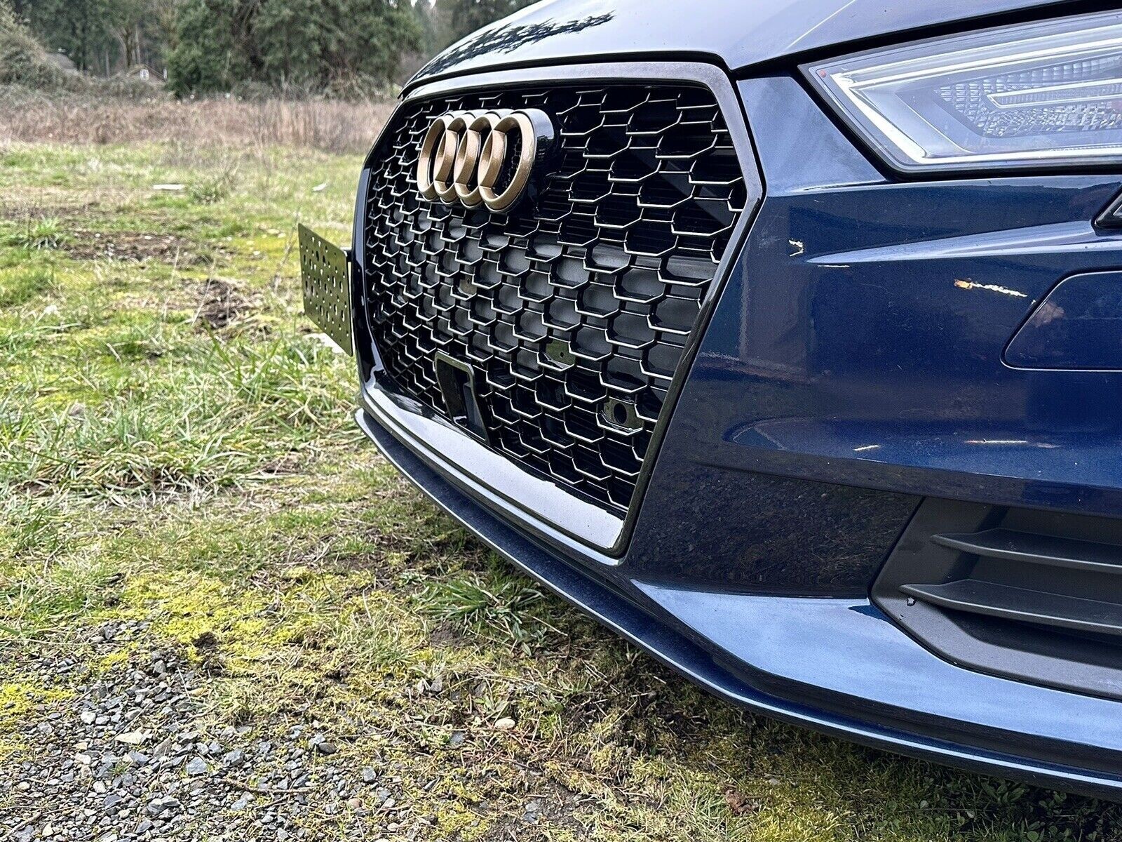 2014-2020 AUDI A3 RS3 Quattro Front Bumper Tow Hook License Plate Mount ...