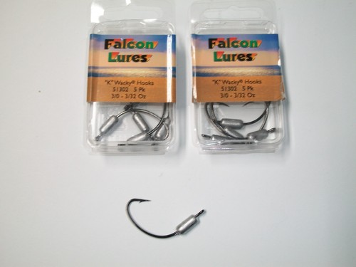 10 hooks Falcon Lures “K” Wacky Hooks / Tube Hook - 3/0 - 1/32oz - T30 ...