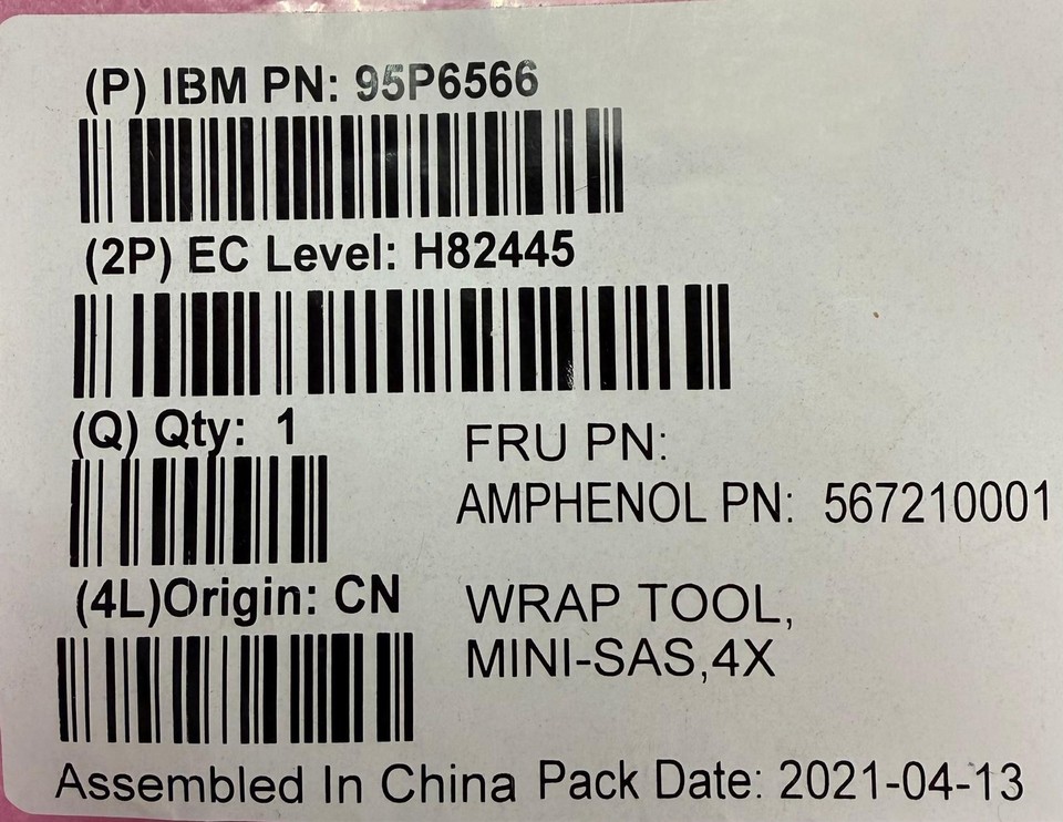 IBM 95P6566 Mini SAS Wrap Tool / Amphenol PN: 567210001 | eBay UK