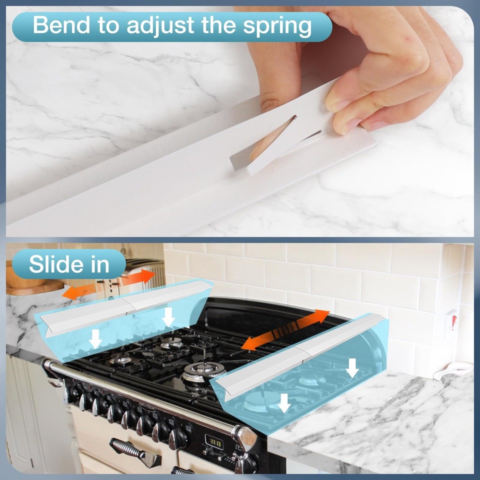 16.5"-33" Stove Counter Gap Covers, Stainless Steel Stove Guard, Cooktop Trim... | eBay