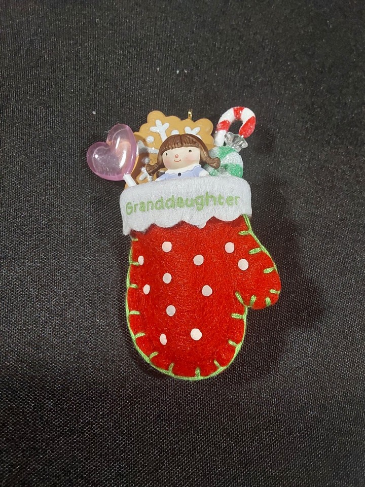 Hallmark 2008 Granddaughter Fabric Mitten Doll Candy Cookie Ornament QXG6194 | eBay