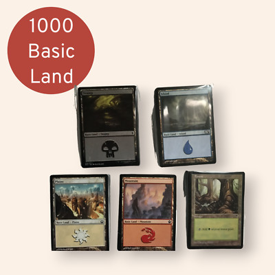 MAGIC The Gathering MTG Basic Land lot CHOOSE YOUR COLOR 45 100 200 500 ...