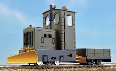 0n18 Scale P.H Snow Plow Diesel Locomotive & Freight Car Kit Narrow ...