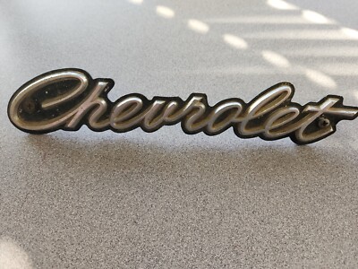 Vintage 1960s Chevrolet Script Logo Badge Emblem Impala? 👀👀👀 | eBay