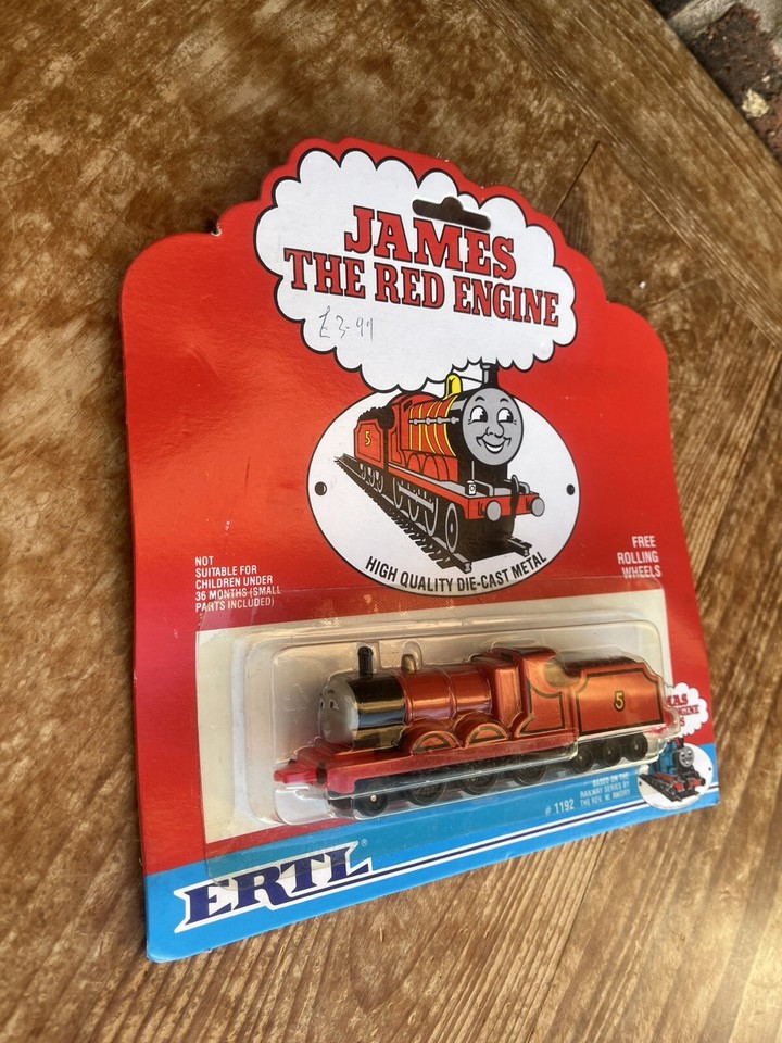 ERTL Thomas Tank Engine & Friends Train - JAMES NEW 1987 CLOUD PACKAGE ...