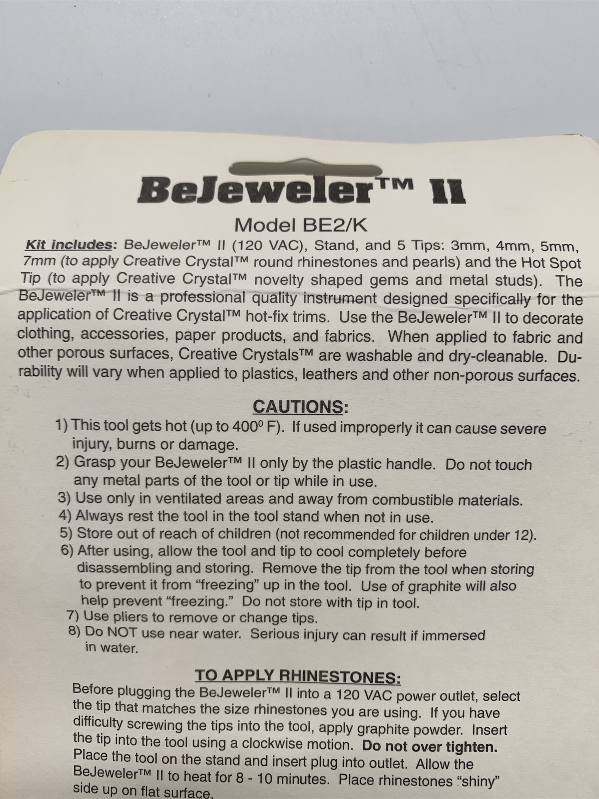 Creative 6700a Bejeweler Pro Hot Fix Crystal Rhinestone Applicator Wand ...