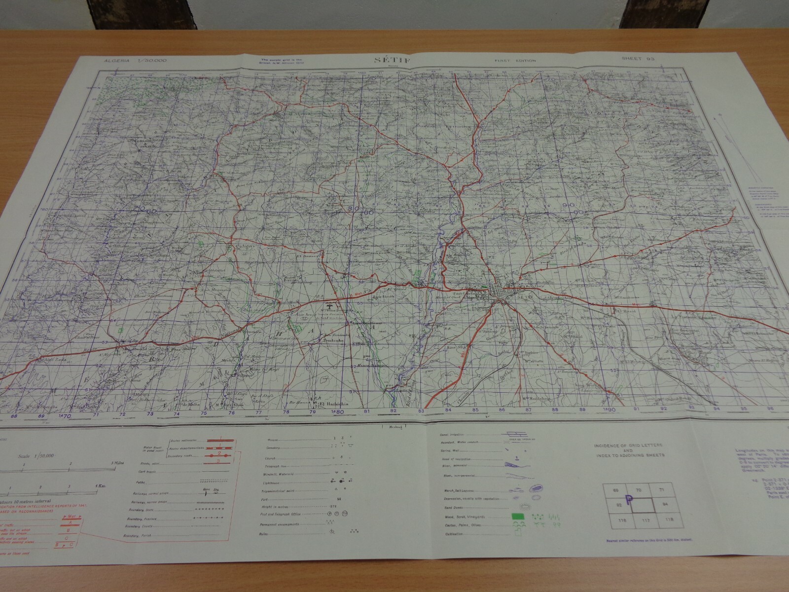WW2 (1942) British Map "SETIF" (ALGERIA - NORTH AFRICAN CAMPAIGN) | eBay
