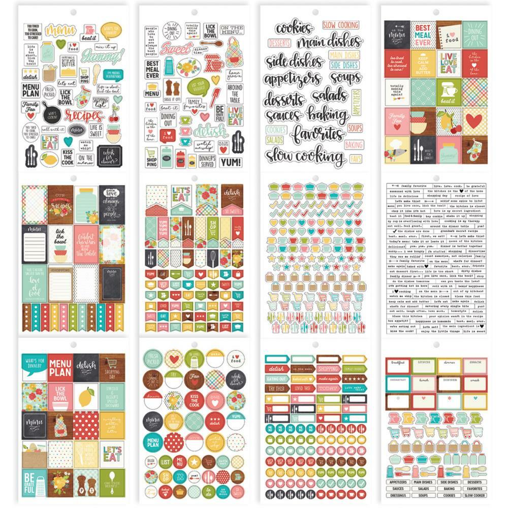 COOKING RECIPES Stickers PLANNER ESSENTIALS 706 stickers Carpe Diem ...