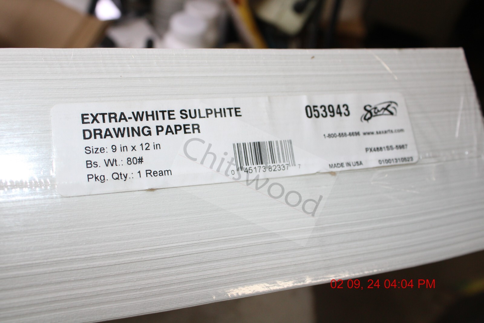 2X Sax Sulphite Drawing Paper, 90 lb, 9 x 12 Inches, Extra-White, 1000 ...