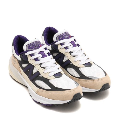 New Balance 990V6 White Black Plum Phantom width D U990WB6 Sneaker Men ...