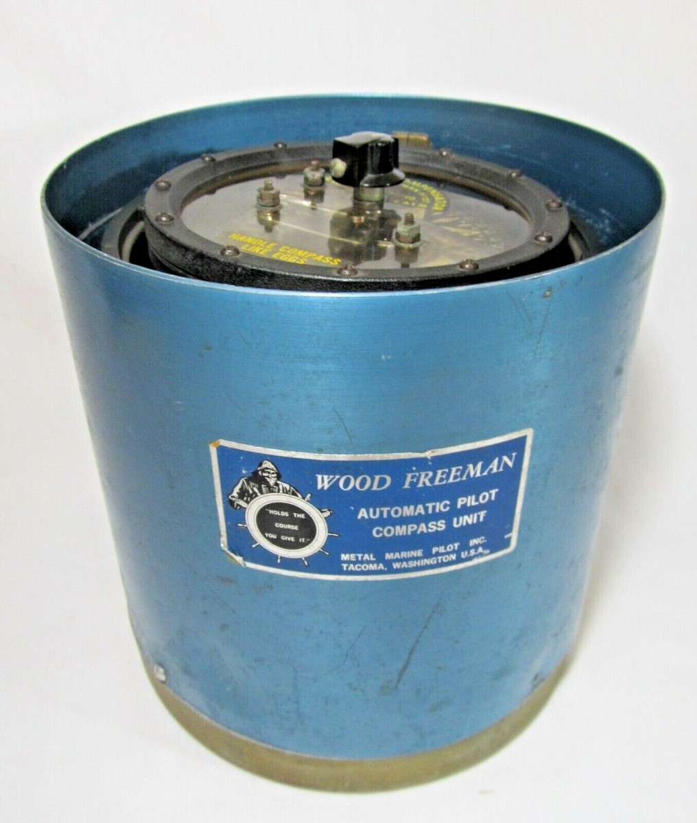 Wood Freeman Auto Pilot Wood Freeman Metal Marine Pilot Antique Ships