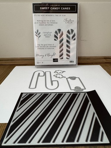Stampin Up Sweet Candy Canes Rubber Mount Stamp Set & Candy Cane Dies ...