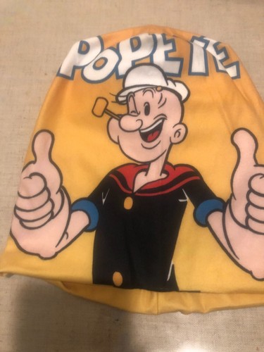 POPEYE THE SALIOR MAN YELLOW POLYESTER BEANIE ADULT SIZE | eBay