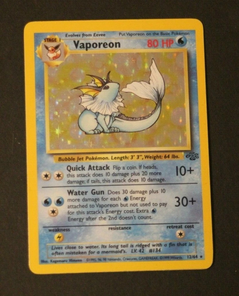Shiny Vaporeon Card