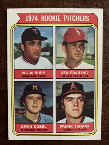 1974 Topps Frank Tanana #605 1974 Rookie Pitchers Detroit Tigers Angels ...