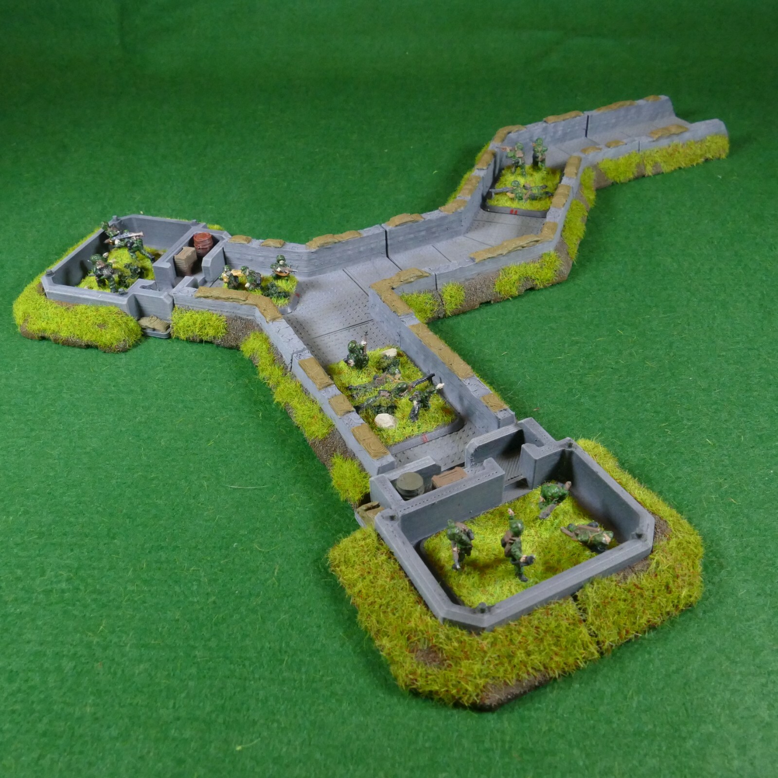 15mm, 7 piece, Flames of War Trench and Bunker Set 1 WW2 Wargaming | eBay