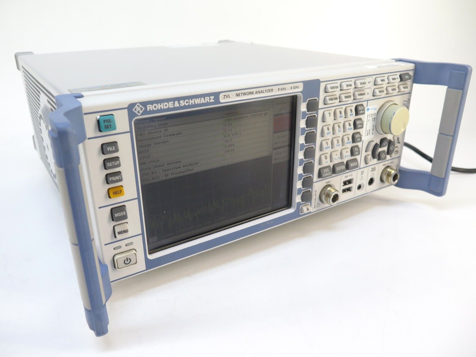 Rohde & Schwarz ZVL6 Vector Network / Spectrum Analyzer 9kHz to 6GHz ...