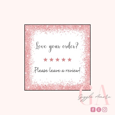 Personalised Love your order small business/labels/stickers/postage ...