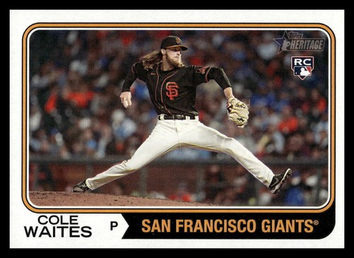 2023 Topps Heritage #258 Cole Waites NM Near Mint RC Rookie Giants ID ...