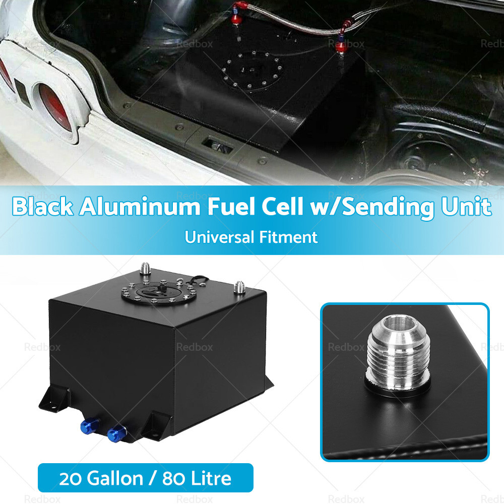 20 Gallon / 80 Litre Black Aluminum Fuel Cell w/Sending Unit Universal ...