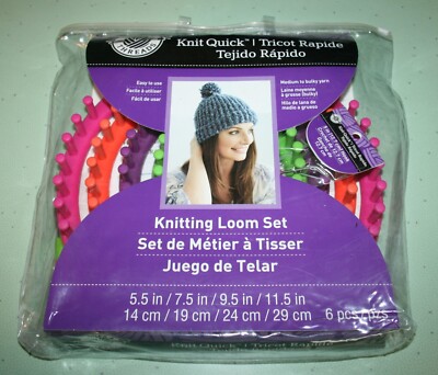Loops & Threads Knit Quick Knitting Round Loom 6 pc Set NEW | eBay