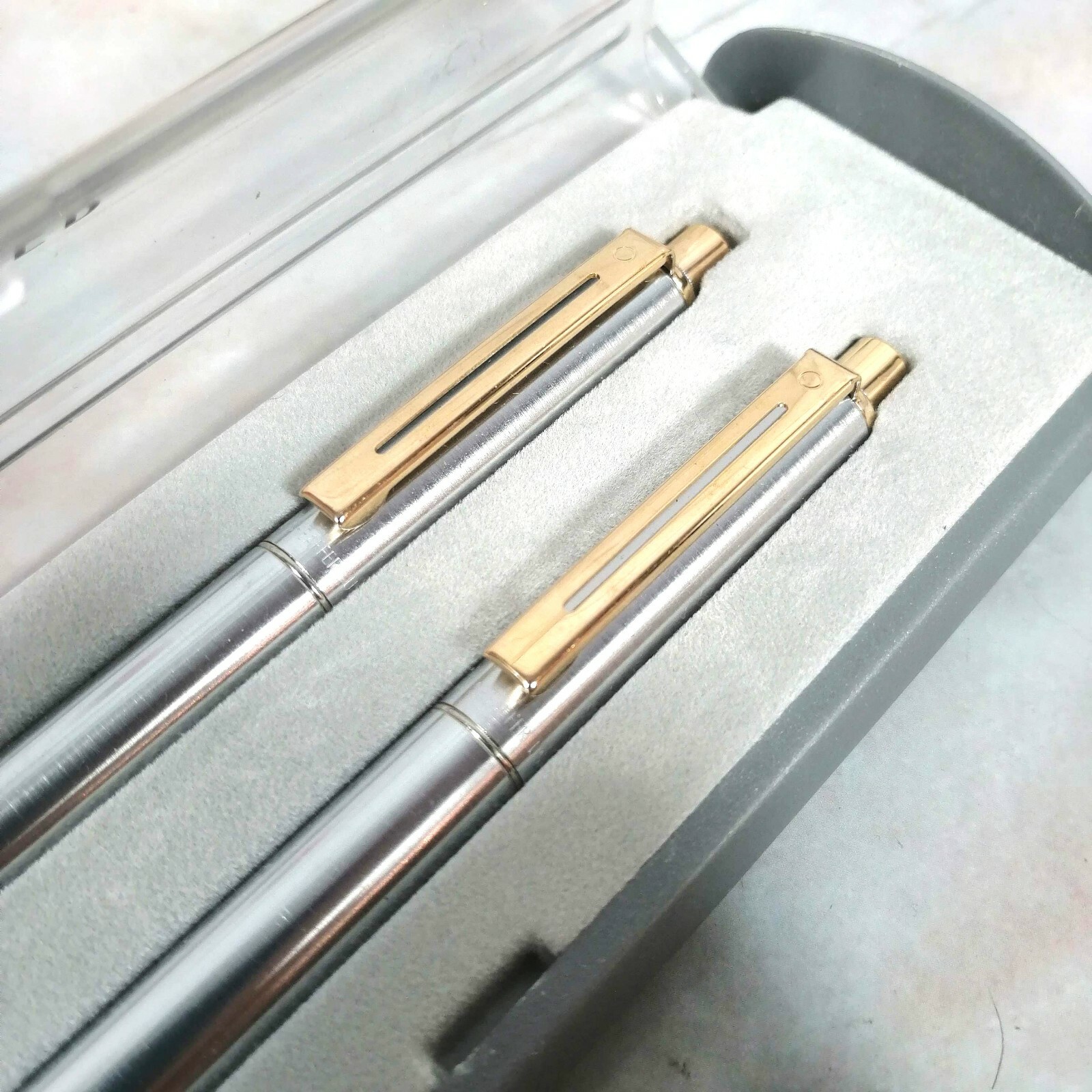 Set of Vintage SHEAFFER Ballpoint Pen & Pencil Set w/ Case (GOOD) | eBay