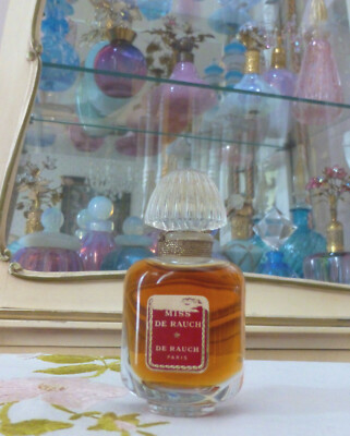 VTG 1960s CORDED Parfums de Rauch MISS DE RAUCH Real Perfume 0.50 1/2 ...