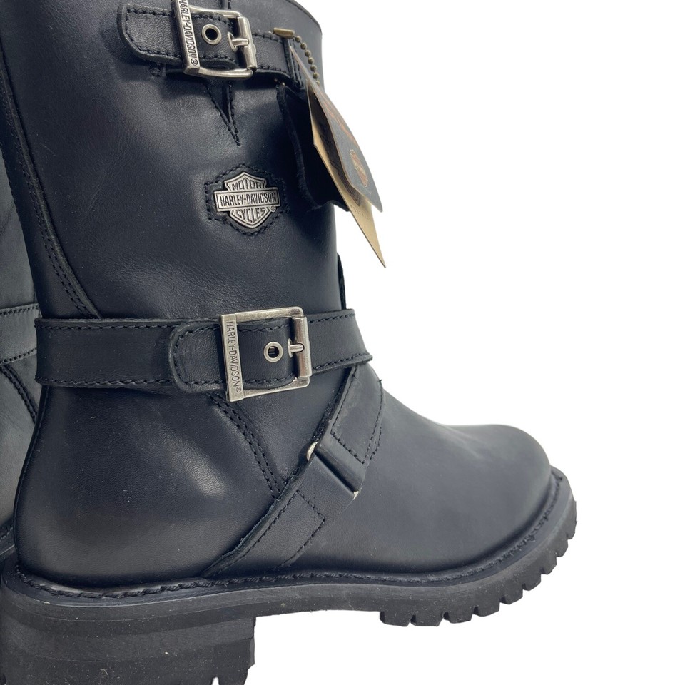 HARLEY DAVIDSON Womens 8.5 Leather KAT Riding Boots Motorcycle Biker ...