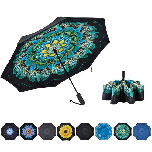 Inverted Umbrella Double Layer Automatic Folding Reserve Umbrella ...