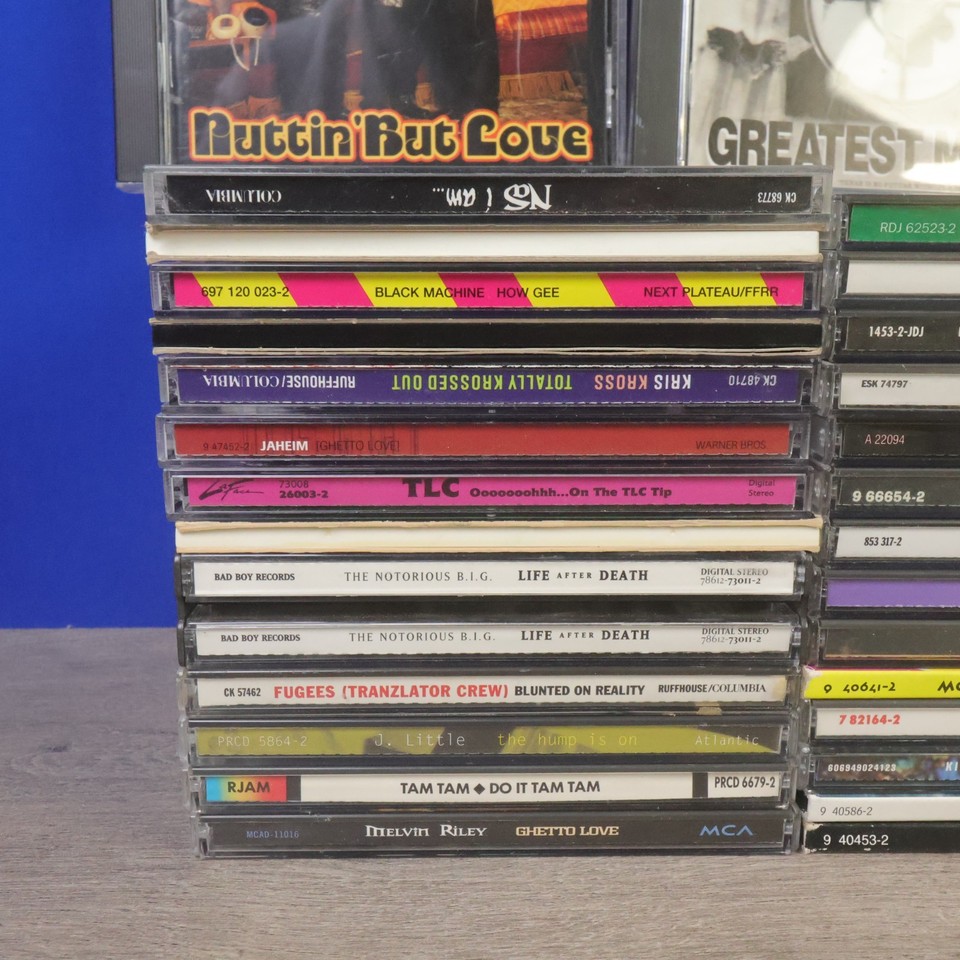 Huge 90s Hip Hop R&B CD Lot 55+ CDs Eazy-E Notorious Biggie Nas Roots ...