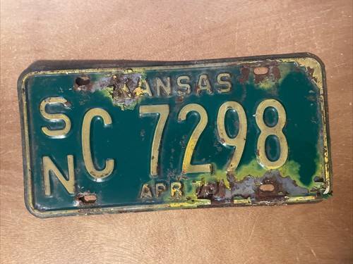 1973 Kansas License Plate # SN C 7298 Shawnee County | eBay