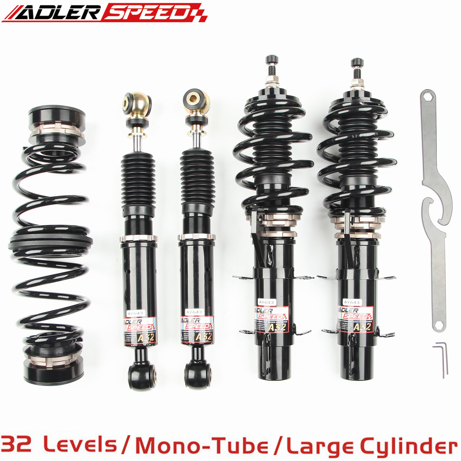 32 Way Adjustable Damper Coilovers Suspension Kit for Volkswagen R32 ...