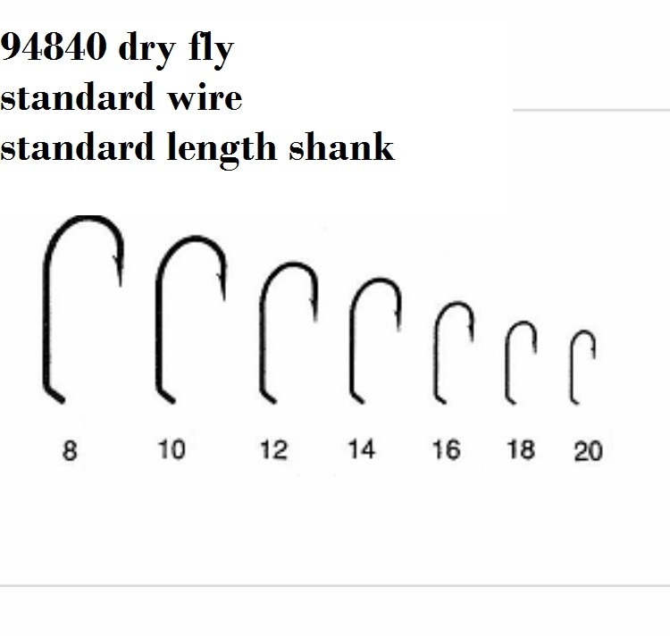 200) DRY FLY TYING HOOKS assortment size #18 #16 #14 #12 (standard & 1x ...