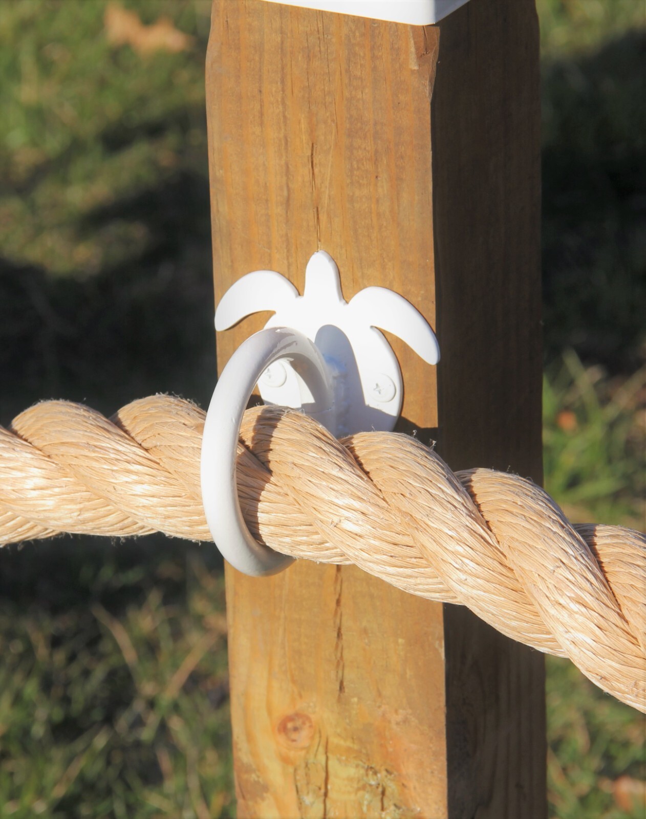 Sea Turtle Nautical Rope Fence Holders, Fence Rope Rings, Beach Theme ...