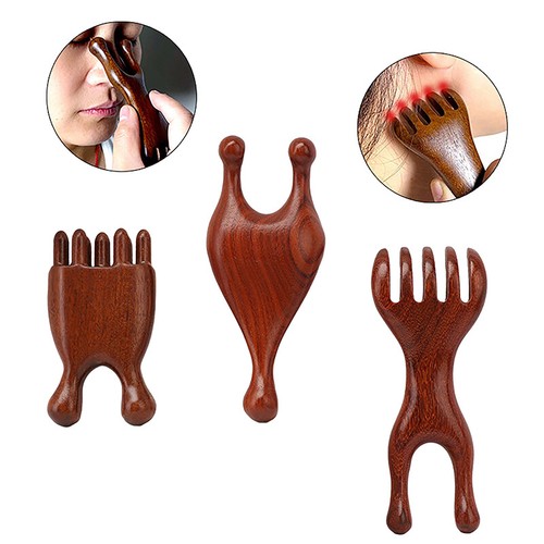 Eye Nose Meridian Massager Body Facial Massage Comb Sandalwood Point ...